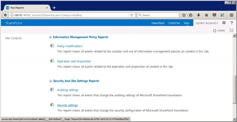 Sharepoint permissions audit report - errx Sharepoint permissions audit report - errx