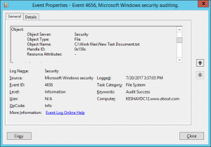 Monitoring File and Folder Activities on Windows File Server