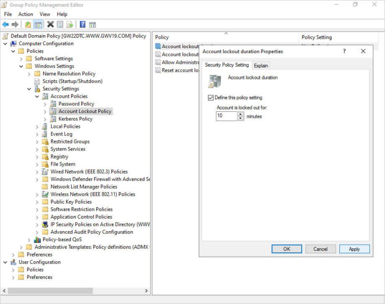 How to Change Account Lockout Policy in Active Directory