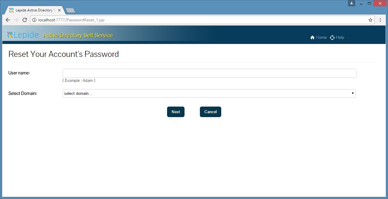 View Screenshots of Active Directory Self Service Tool View Screenshots of Active Directory Self Service Tool