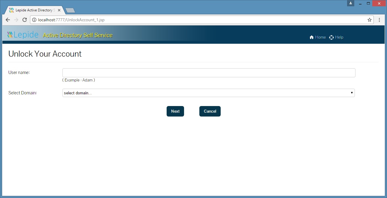 View Screenshots of Active Directory Self Service Tool View Screenshots of Active Directory Self Service Tool
