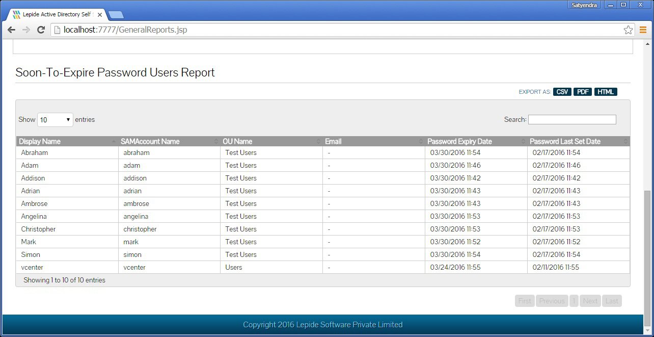 View Screenshots of Active Directory Self Service Tool View Screenshots of Active Directory Self Service Tool