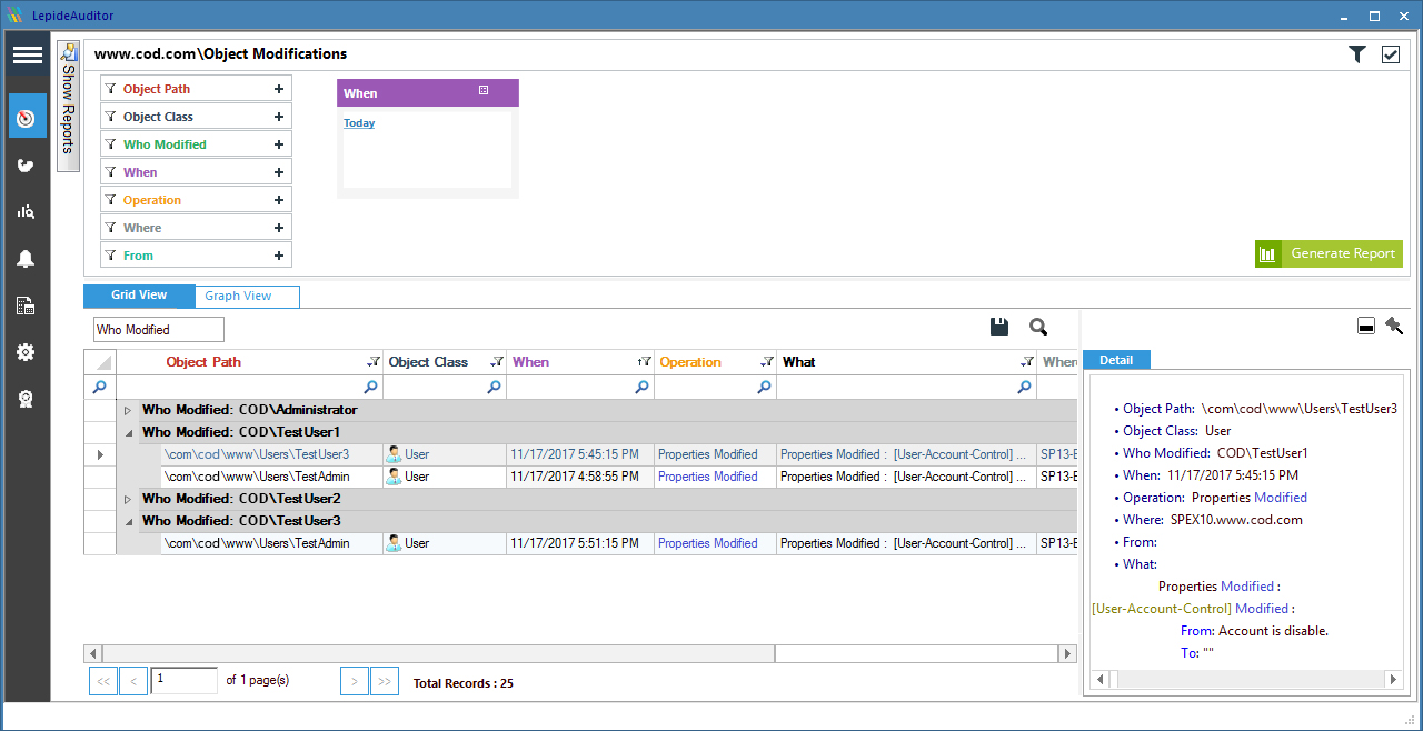 Active Directory Auditing, Change Tracking & Reporting - LepideAuditor Active Directory Auditing, Change Tracking & Reporting - LepideAuditor