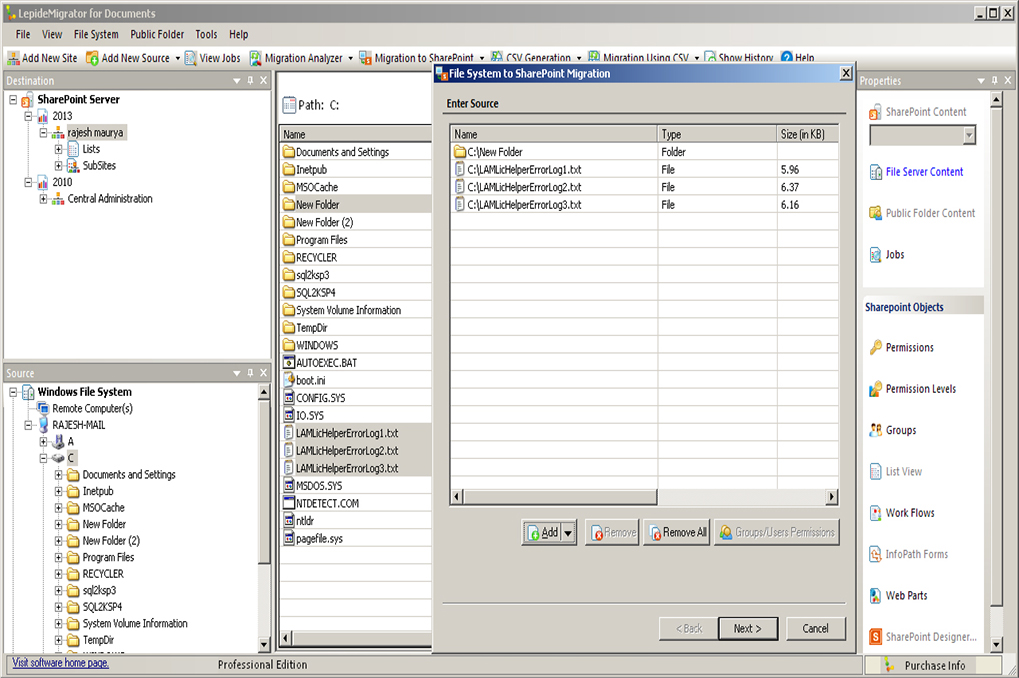 File Server to SharePoint and OneDrive Migration with LepideMigrator ...